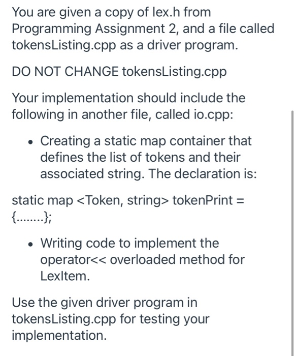 Solved lex.h-----------------#ifndef LEX_H_#define | Chegg.com