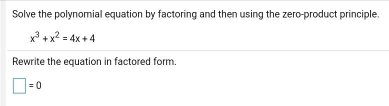 Solved 1.6.7 Solve the polynomial equation by factoring and | Chegg.com