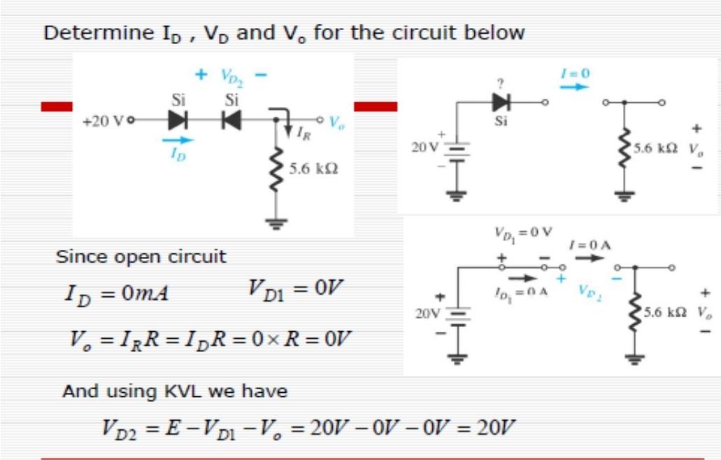 Solved Determine ID,VD and V0 for the circuit below Since | Chegg.com