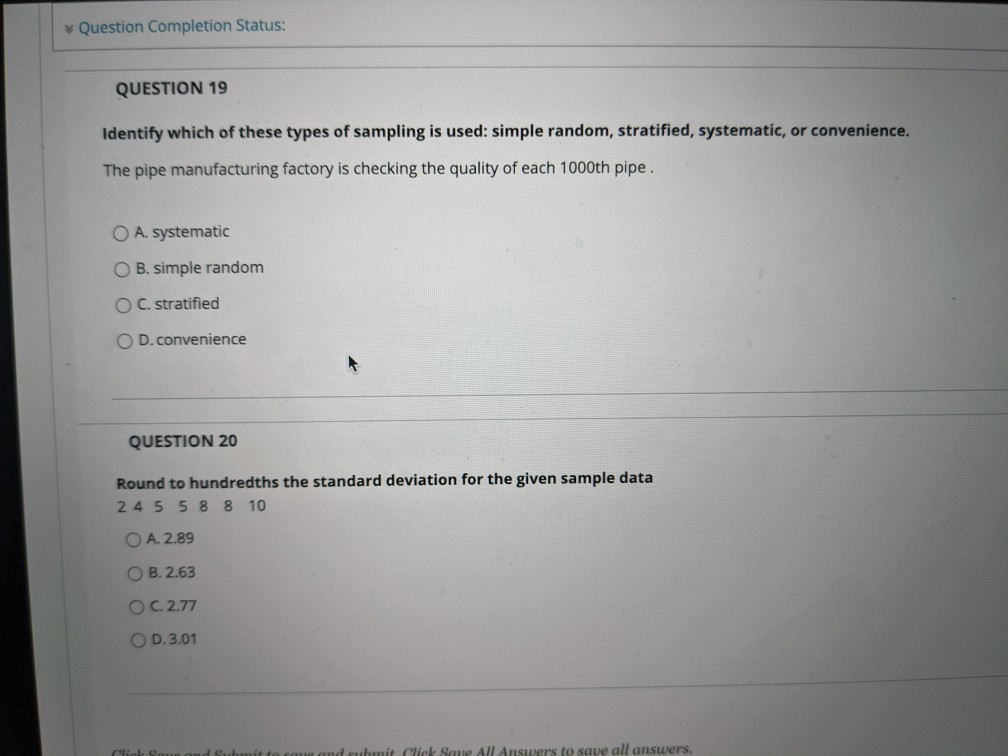 Solved * Question Completion Status: QUESTION 19 Identify | Chegg.com