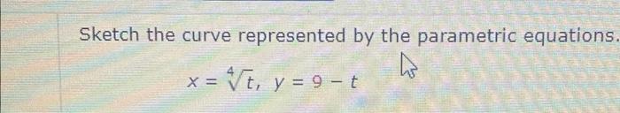 Solved Sketch the curve represented by the parametric | Chegg.com
