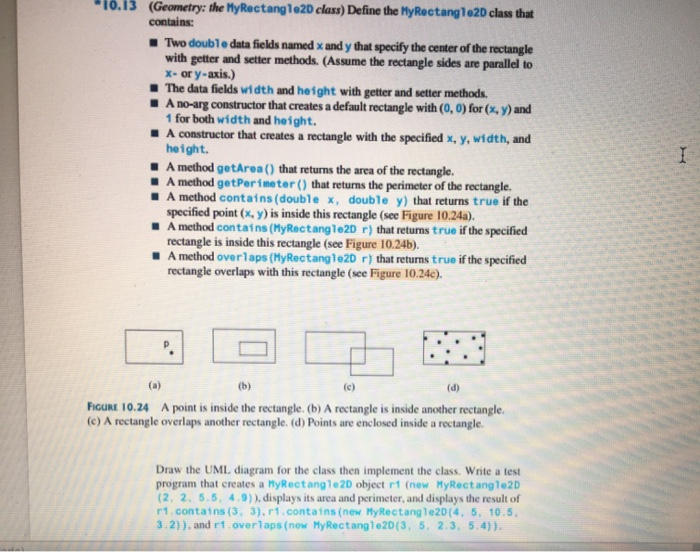 Solved *10.13 (Geometry: the MyRectang 1020 class) Define | Chegg.com