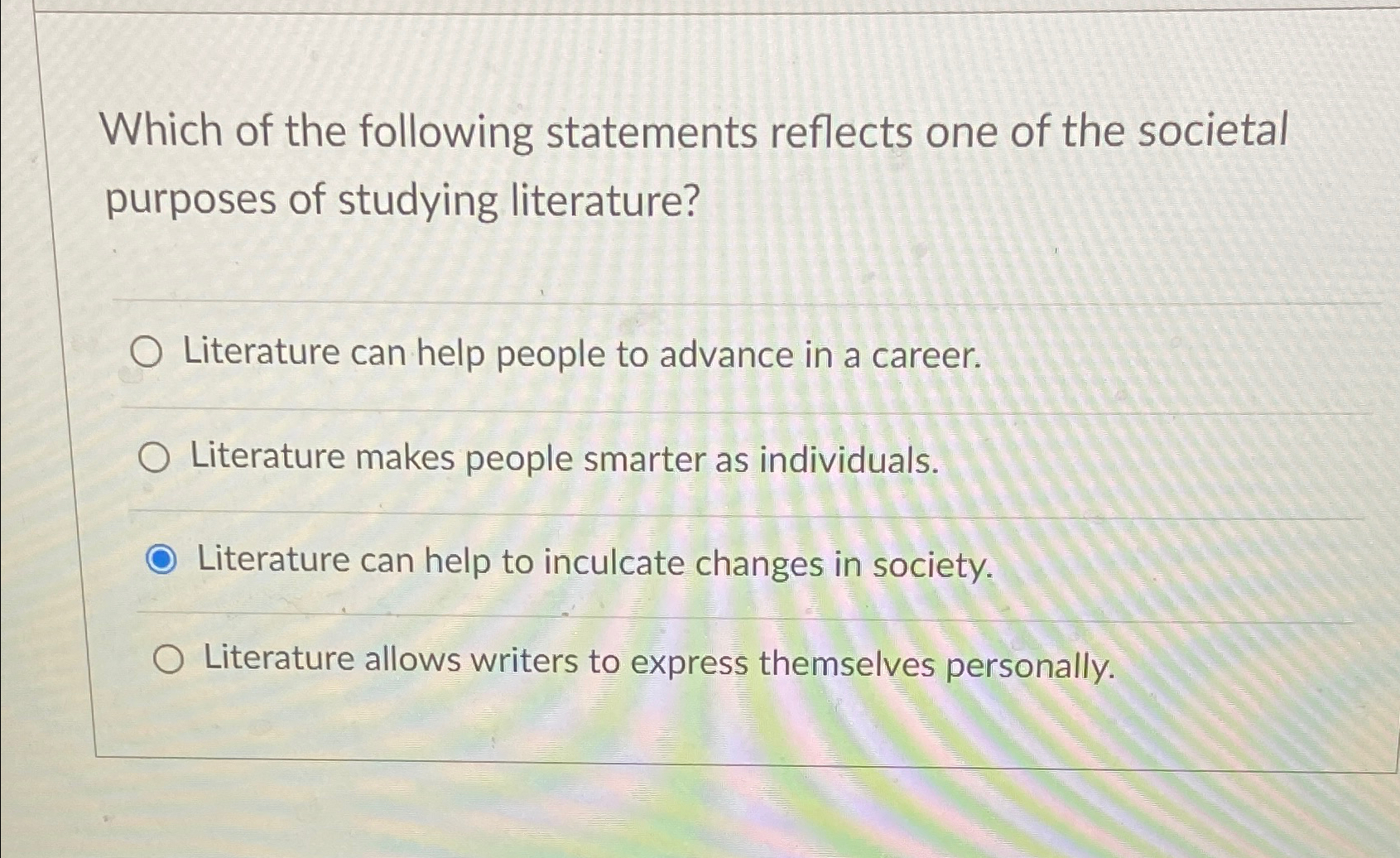 Solved Which of the following statements reflects one of the | Chegg.com