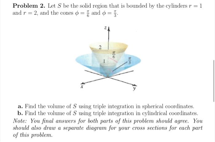 Solved Problem 2. Let S be the solid region that is bounded | Chegg.com