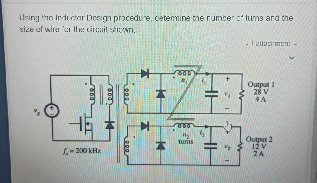 Solved Using the Inductor Design procedure, determine the | Chegg.com