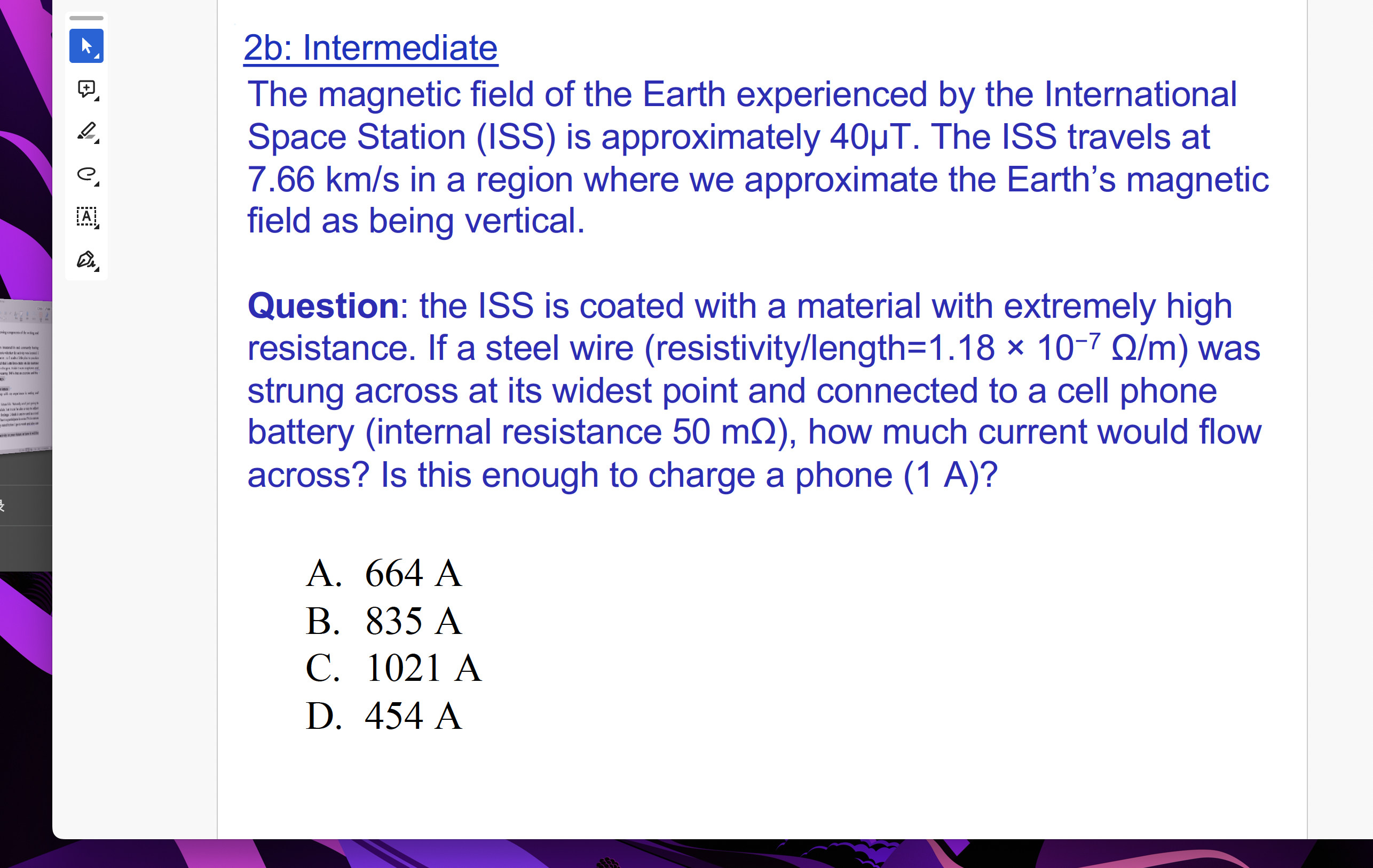 Solved 2b: IntermediateThe magnetic field of the Earth | Chegg.com