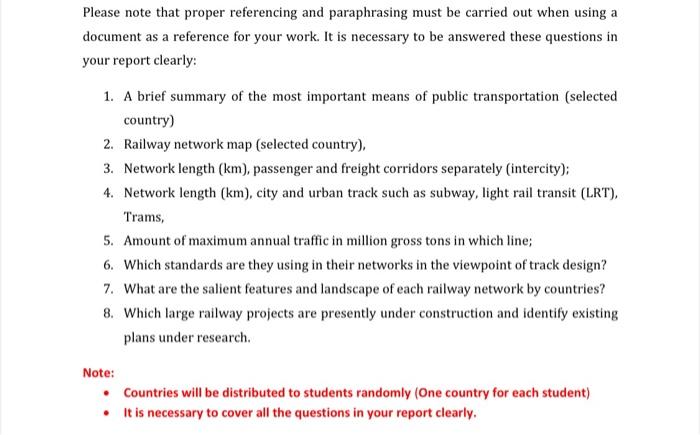 Solved Please note that proper referencing and paraphrasing | Chegg.com