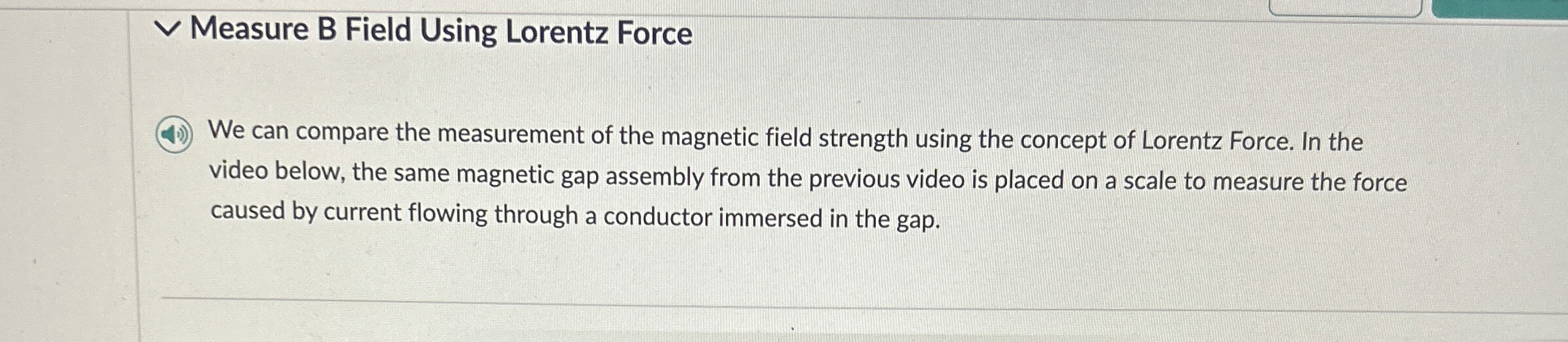 Solved Measure B Field Using Lorentz ForceWe can compare the | Chegg.com