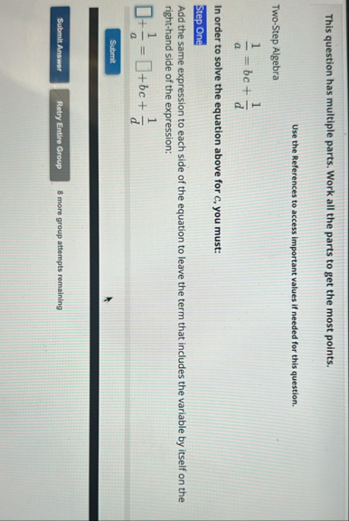 Solved This question has multiple parts. Work all the parts | Chegg.com