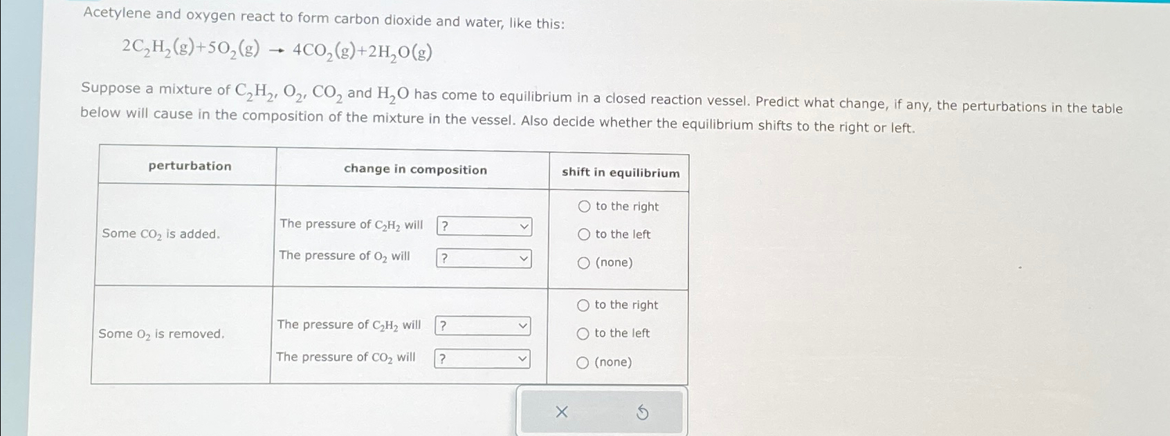 Acetylene and oxygen react to form carbon dioxide and | Chegg.com