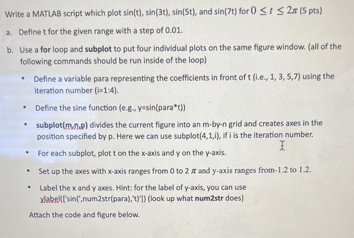 Solved Write a MATLAB script which plot | Chegg.com