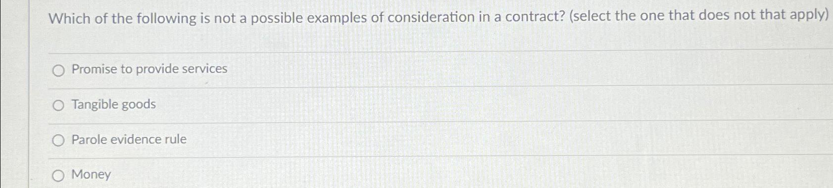 Solved Which of the following is not a possible examples of | Chegg.com