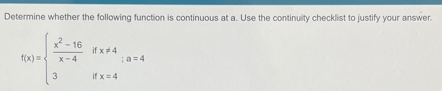 Solved Determine whether the following function is | Chegg.com