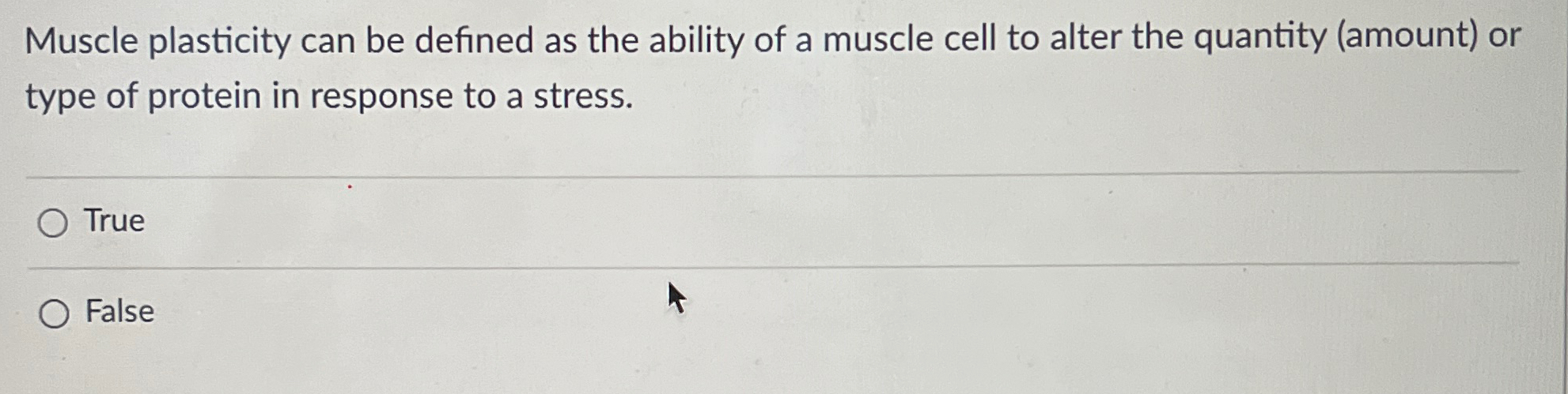 Solved Muscle plasticity can be defined as the ability of a | Chegg.com