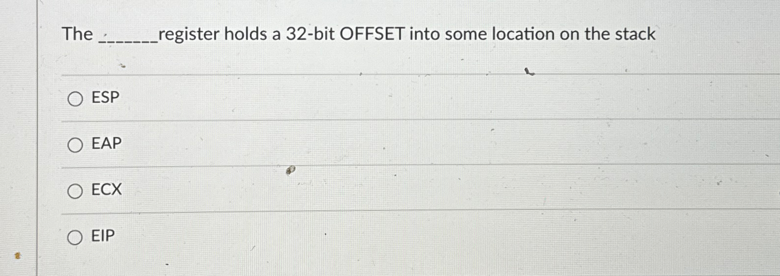 Solved The register holds a 32-bit OFFSET into some location | Chegg.com