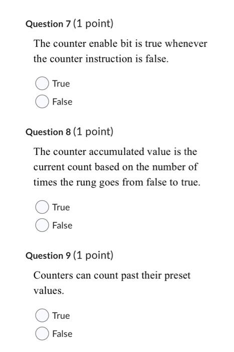 Solved The counter enable bit is true whenever the counter | Chegg.com