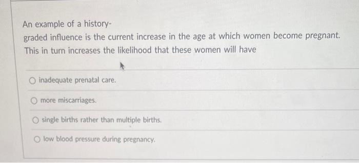 Solved An example of a history- graded influence is the | Chegg.com