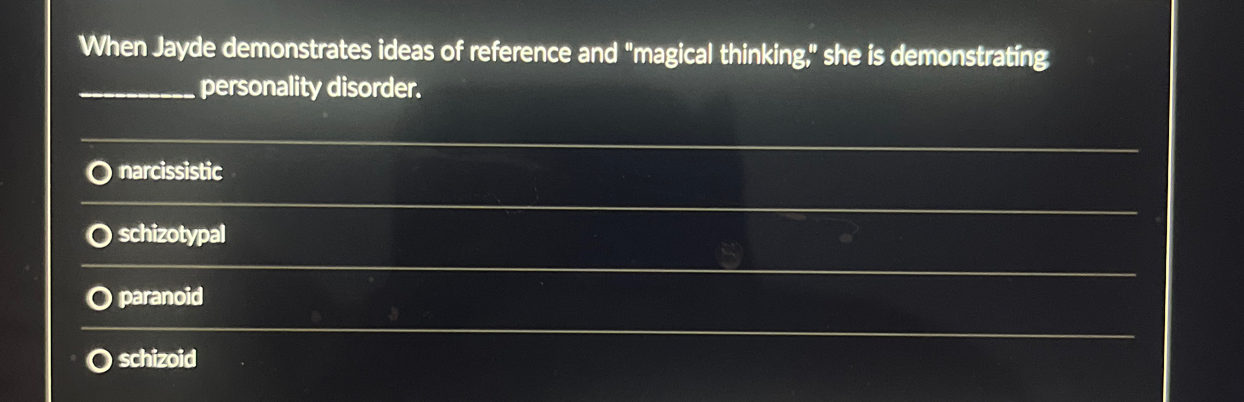 Solved When Jayde demonstrates ideas of reference and | Chegg.com