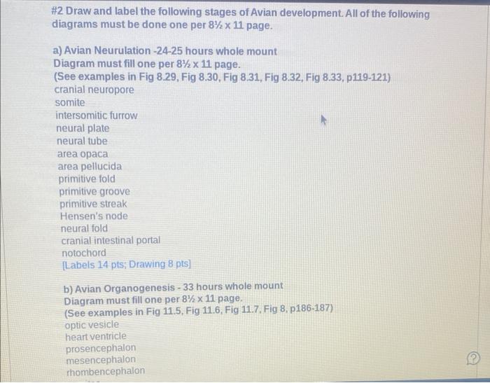 Solved diagrams must be done one per 821×11 page. a) Avian | Chegg.com