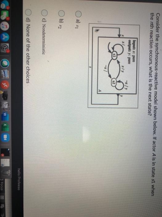 Solved Consider the synchronous-reactive model shown below. | Chegg.com