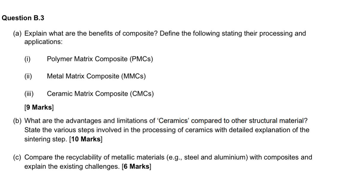Solved Question B. 3(a) ﻿Explain what are the benefits of | Chegg.com