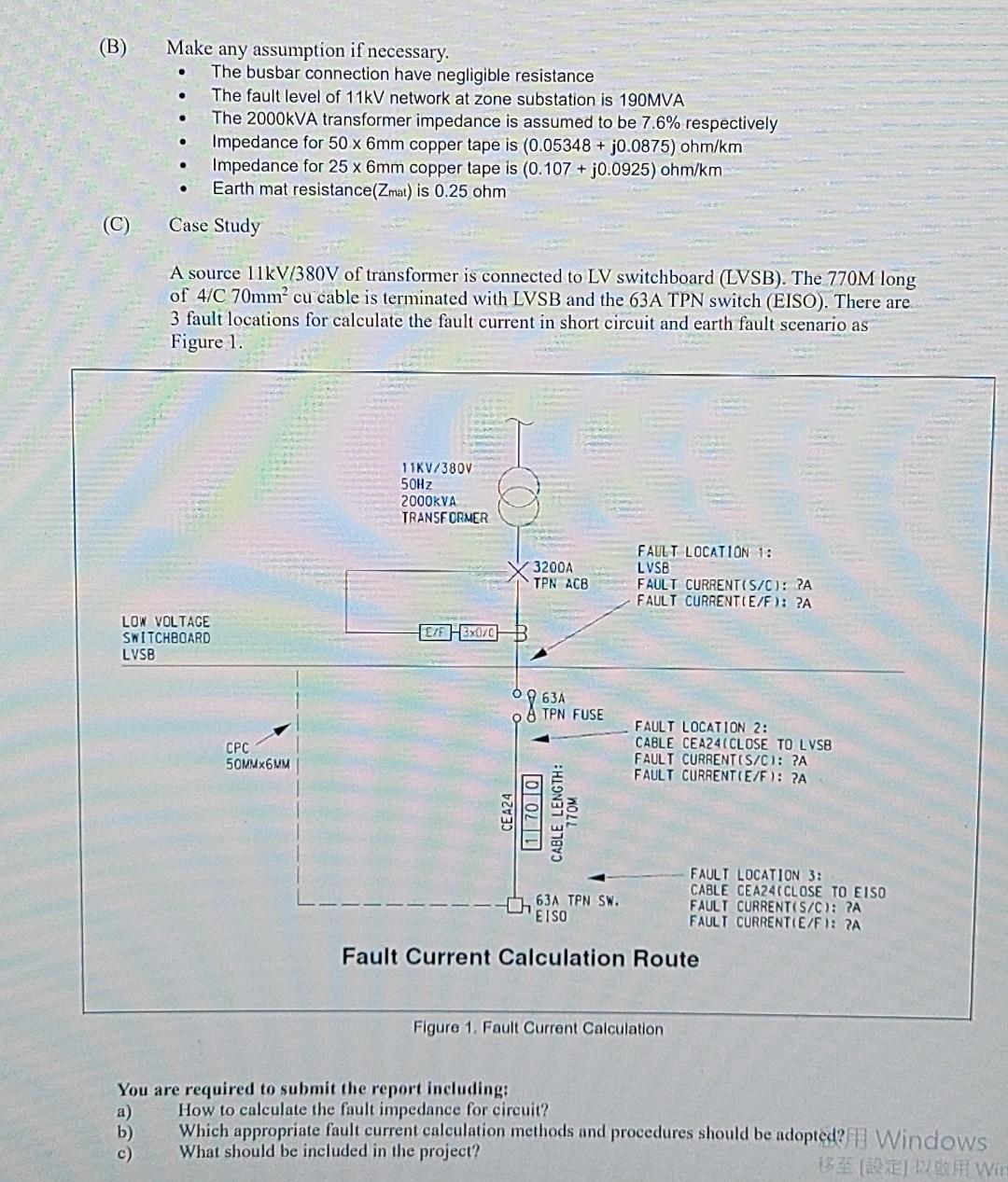 Solved (B) Make any assumption if necessary. - The busbar | Chegg.com