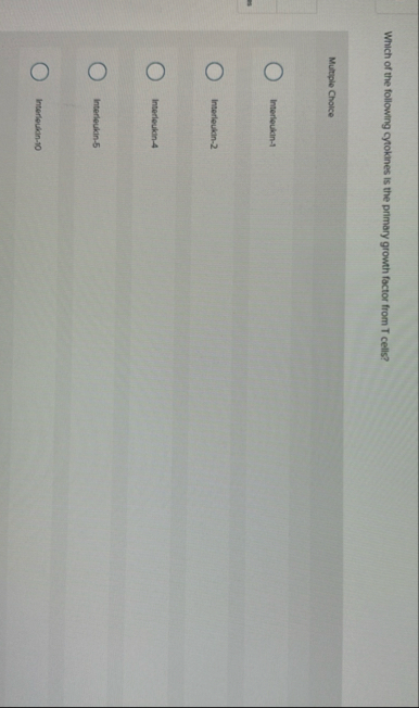Solved Which of the following cytokines is the primary | Chegg.com