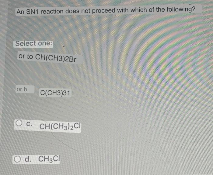 Solved Which of the following reacts fastest in an SN2 | Chegg.com
