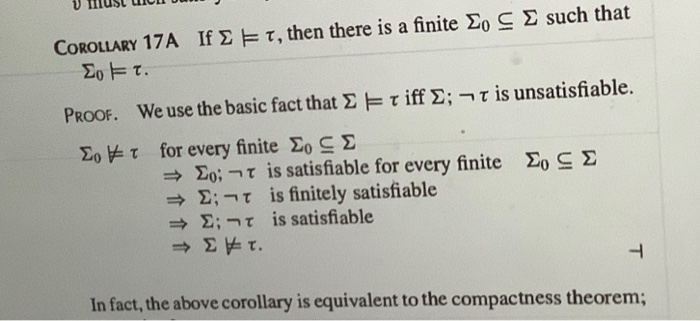 Solved Suppose S Fa. Show that there is proof of a from . | Chegg.com