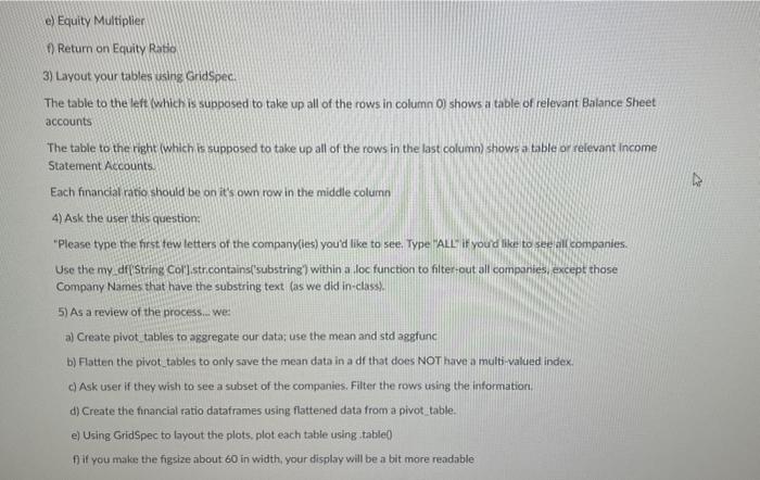 Solved 2) Create a plot showing 6 tables. a) relevant | Chegg.com