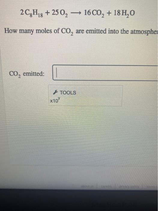 Solved Consider the combustion reaction for octane (C8H18), | Chegg.com