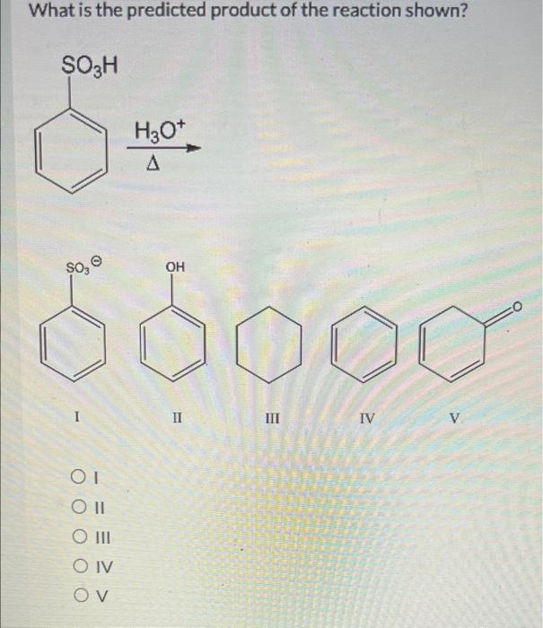 Solved What is the predicted product of the reaction shown? | Chegg.com