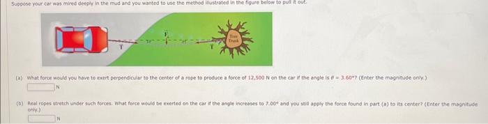 Solved Suppose your car was mired deeply in the mud and you | Chegg.com