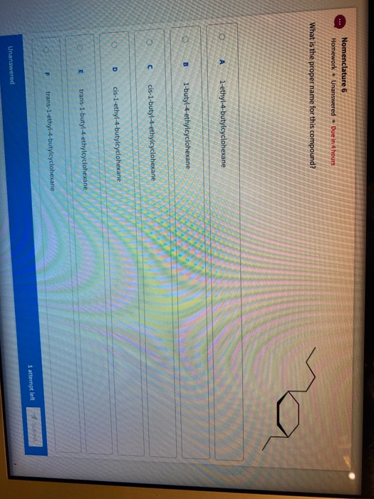 Solved Nomenclature 3 Homework Unanswered • Due in 4 hours | Chegg.com