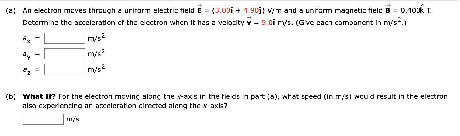 Solved (a) ﻿An electron moves through a uniform electric | Chegg.com