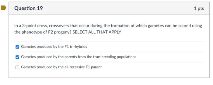 Solved In a 3-point cross, crossovers that occur during the | Chegg.com