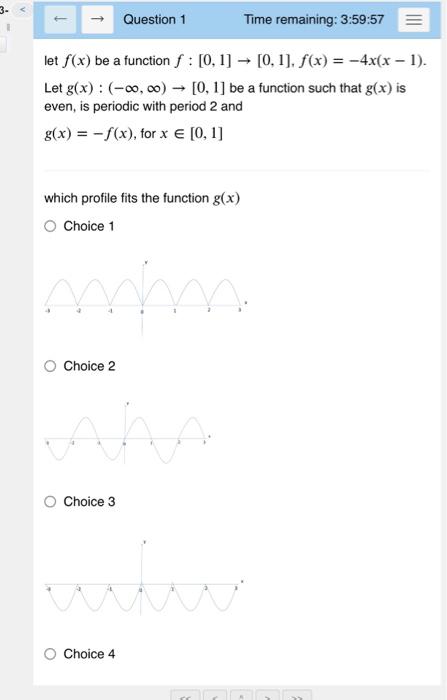 Solved let f(x) be a function f:[0,1]→[0,1],f(x)=−4x(x−1). | Chegg.com