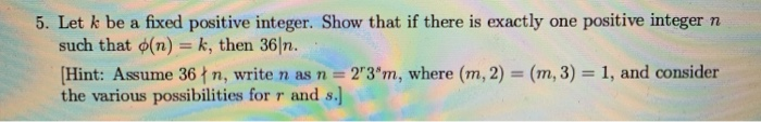 Solved 5. Let k be a fixed positive integer. Show that if | Chegg.com