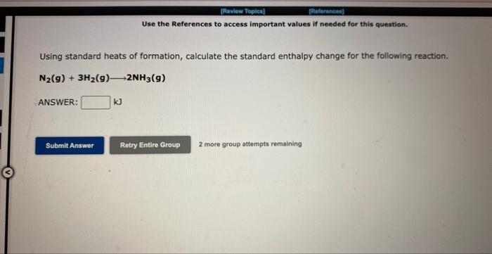 Solved Using standard heats of formation, calculate the | Chegg.com