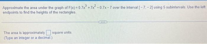 Solved Approximate the area under the graph of | Chegg.com