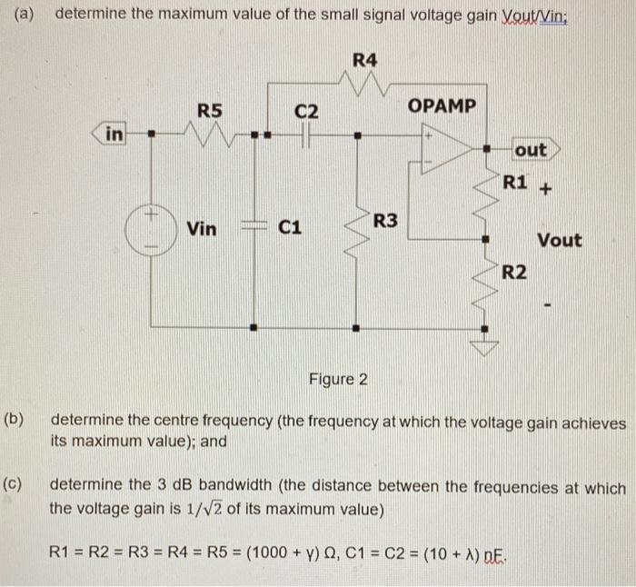 Solved R1 = R2 = R3 = R4 = R5 = 1004 OhmsC1 = C2 = 12 nano | Chegg.com
