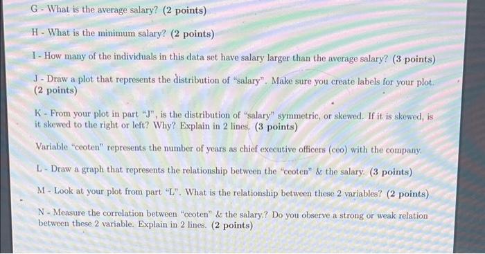 Solved 1 - Load the data-set "ceosal2" from the Wooldridge | Chegg.com