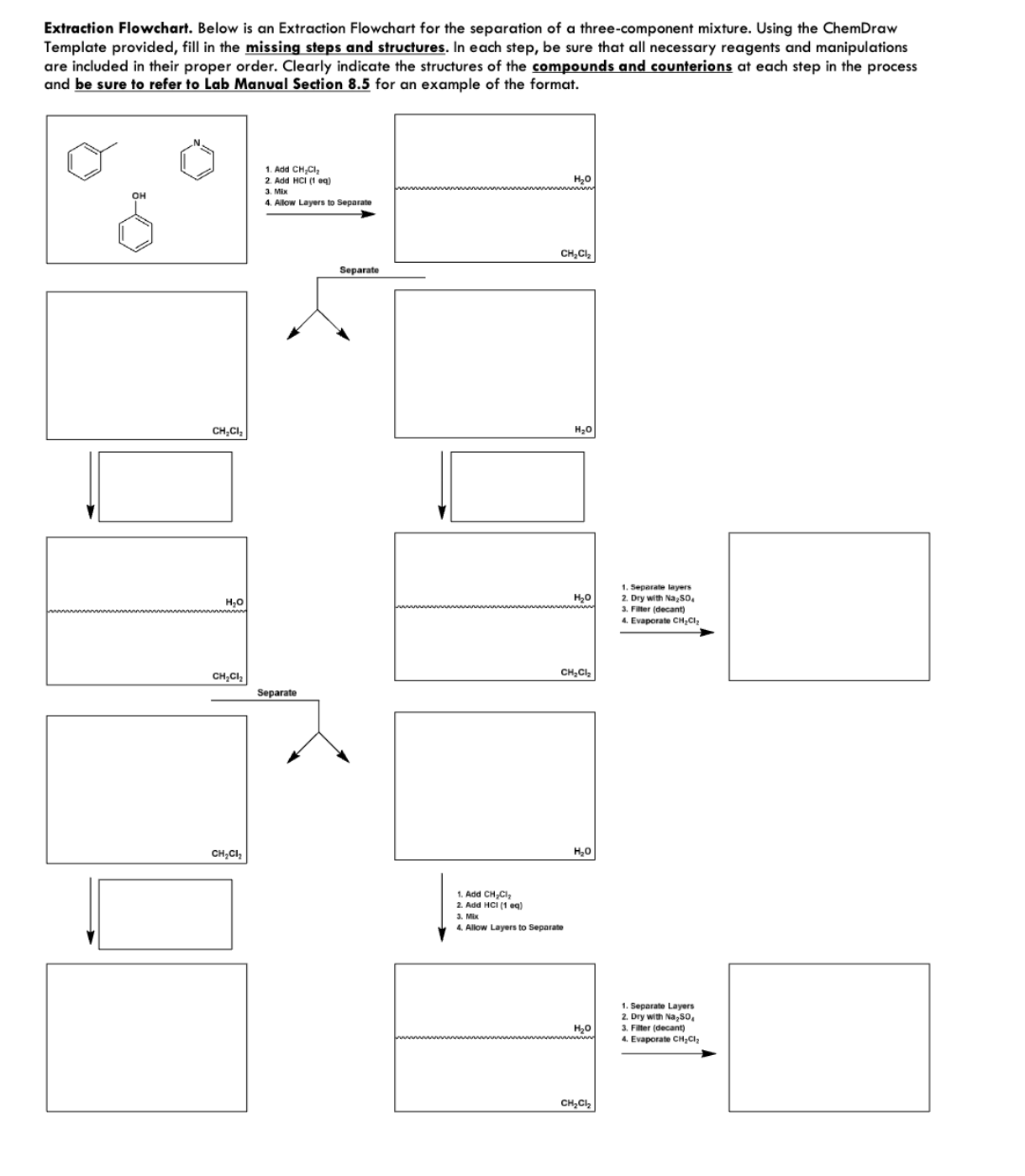 Extraction Flowchart. Below is an ﻿Extraction | Chegg.com