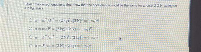 Solved Select the correct equations that show that the | Chegg.com
