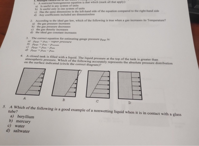 Solved I. Multiple CHURCH 1. A restricted homogeneous | Chegg.com