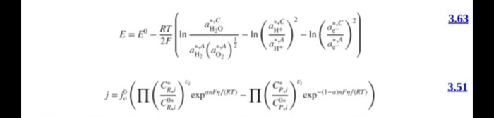 Solved 3.9 The half-cell reactions in a hydrogen fuel cell | Chegg.com