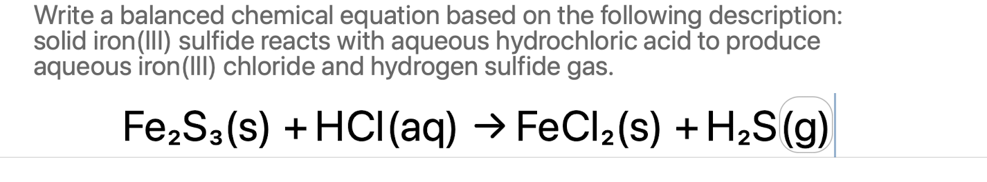 Solved can you help me with this?Write a balanced chemical | Chegg.com