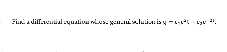 Solved Find a differential equation whose general solution | Chegg.com