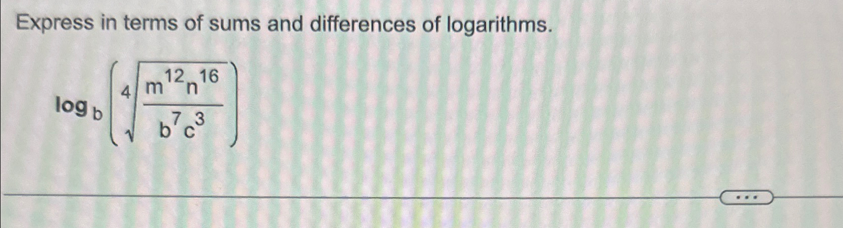 Solved Express in terms of sums and differences of | Chegg.com