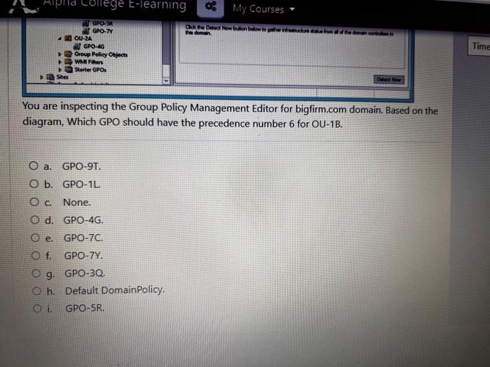 Solved You are inspecting the Group Policy Management Editor | Chegg.com